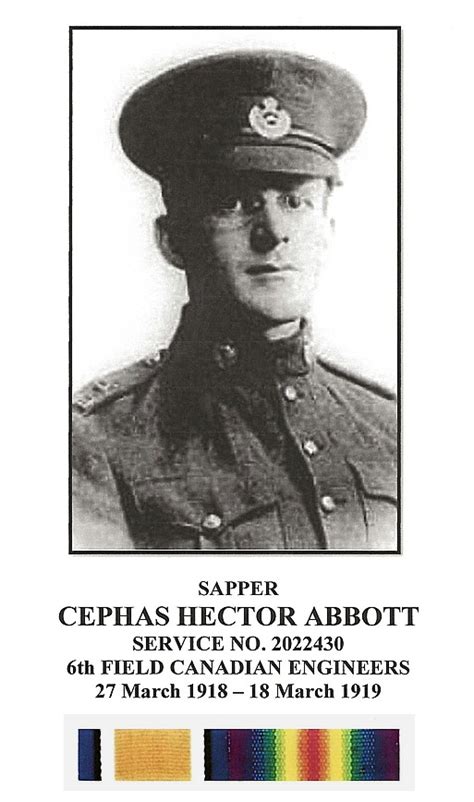 Abbott Cephas Hector Ww1 Kia Lakefield War Veterans