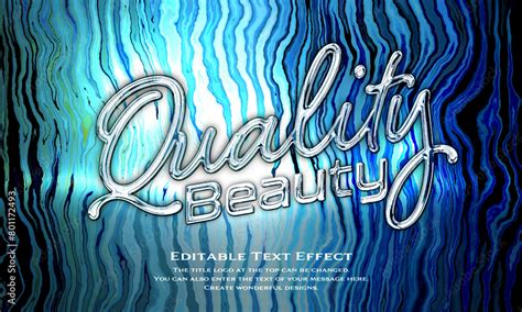 ”quality Special” Chrome Metallic Editable Title Logo Text Style Effect