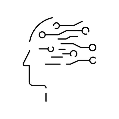 Premium Vector Deep Learning Ai Linear Icon Neural Network With
