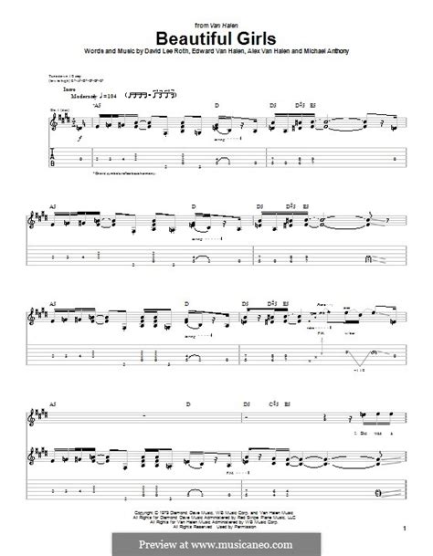 Beautiful Girls Van Halen By Av Halen Dl Roth Ev Halen M