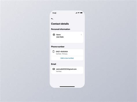 Contact Details Mobile App Ui By Ui Ants On Dribbble