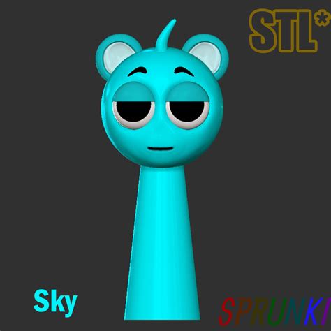 Stl File Sprunki Incredibox Sky Blue Stl 3d Character Fanart 🧸 ・design