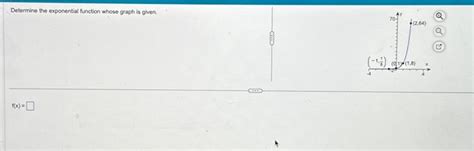 Solved Determine The Exponential Function Whose Graph Is