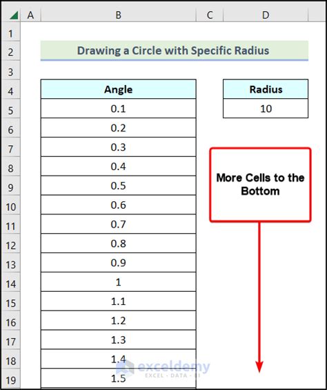 How To Draw A Circle In Excel With A Specific Radius 3 Methods