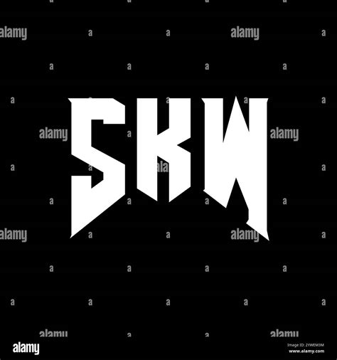 Skw Letter Logo Design For Technology Company Skw Logo Design Black