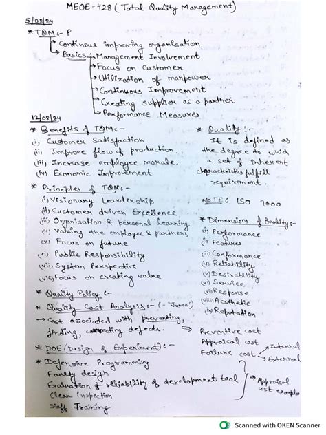 Tqm Notes Pdf