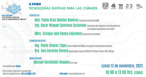 Puec Ii Foro De Tecnologías Digitales Para Las Ciudades