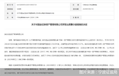 因未及时配合做好信息披露 国金资管被监管出具警示函 柯迪 管理 资产