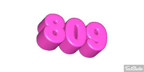 809 Number Animated  Logo Designs