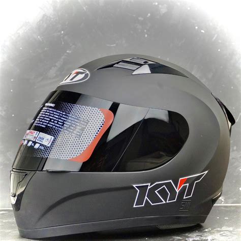 Jual HELM KYT R10 SOLID BLACK DOFF PAKET GANTENG LEOPARD REDBULLL