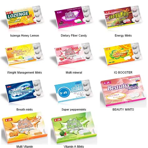 96g Mint Candy In Blister Pack Throat Lozenge Menthol Hard Candy For