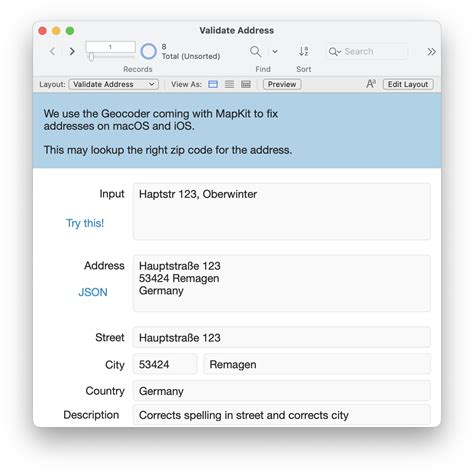 Use MapKit To Validate Addresses MBS Plugins The Fmsoup Org Independent FileMaker Forum