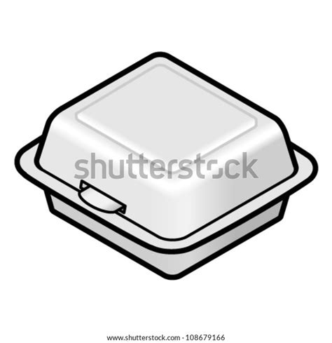 Square Styrofoam Takeaway Container Stock Vector Royalty Free 108679166