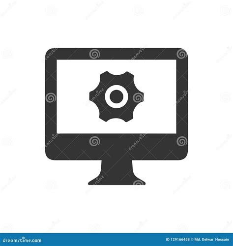 Computer Configuration Icon Stock Vector Illustration Of Display Options 129166458