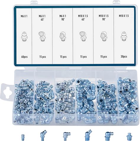 ZELCAN Pc Metric Grease Fittings Kit Hydraulic India Ubuy