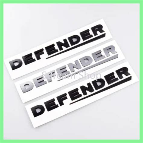 1x 3d สีดำสีเทา Abs ตัวอักษรป้ายสัญลักษณ์ 90 110 Tailgate สติกเกอร์ Defender Trunk Decal โลโก้รถ