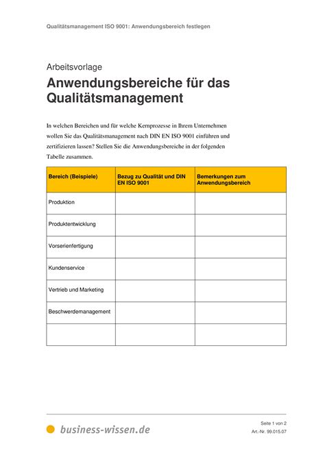 Qualitätsmanagement ISO 9001 Management Handbuch business wissen de