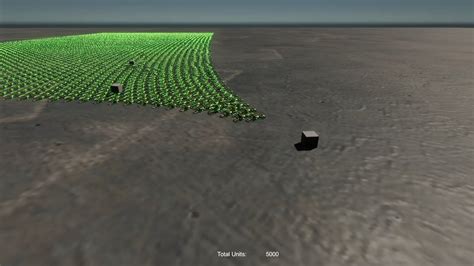 🔴dots Simulation 5000 Animated Units With Pathfinding And Havok