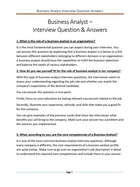 Business Analyst Interview Questions Pdf Agile Software Development Use Case