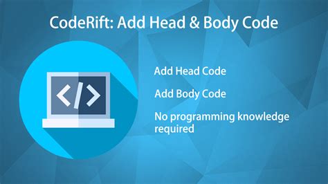 Coderift Add Head And Body Code Add Head Code And Add Body Code To Your