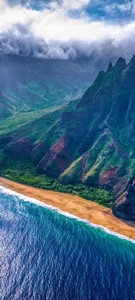 Na Pali Coastline Aerial Landscape Kauai 4k Uhd Wallpaper For Ultrahd