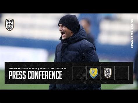 Press Conference Panetolikos Vs Paok Fc Paok Tv Youtube