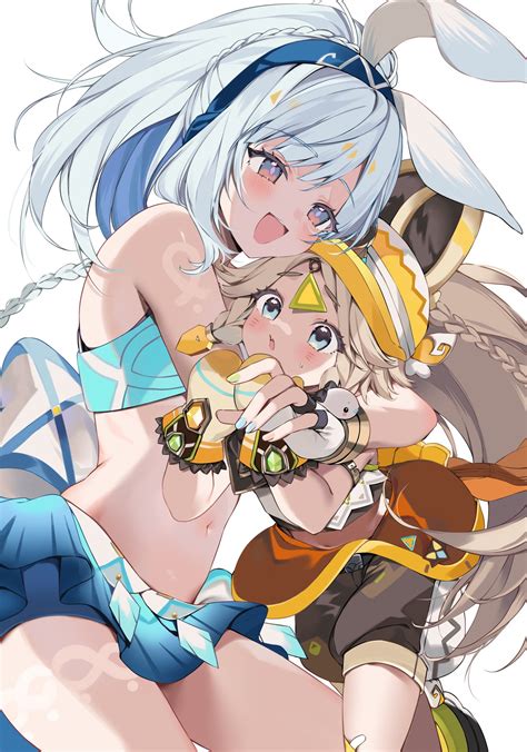 Mualani And Kachina Genshin Impact Drawn By Hz Mayday Danbooru