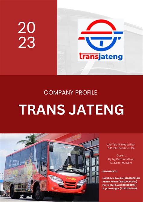 UAS KEL 3 Trans Jateng Cetak 20 23 COMPANY PROFILE TRANS JATENG