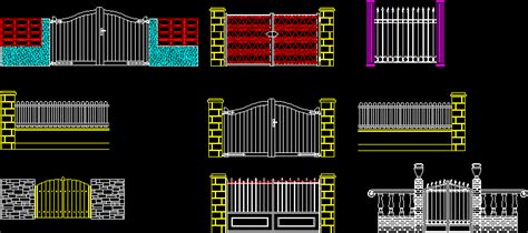 Fences Gates And Front Dwg Block For Autocad Designs Cad