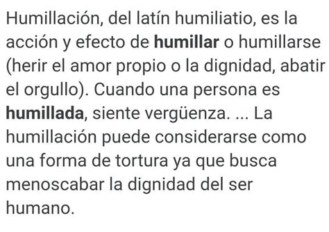 Significado De Humillado Brainly Lat