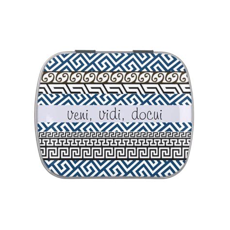 Blue Candy Tin I Came I Saw I Taught Candy Tin Zazzle Tin Ts