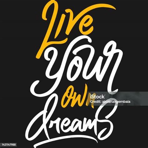 자신의 꿈 동기 부여 타이포그래피 견적 디자인을 살아보십시오 0명에 대한 스톡 벡터 아트 및 기타 이미지 0명 동기 부여 디자인 Istock