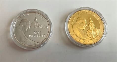 2 monety kolekcjonerskie 10 złotych Papież Jan Paweł II 15318600324