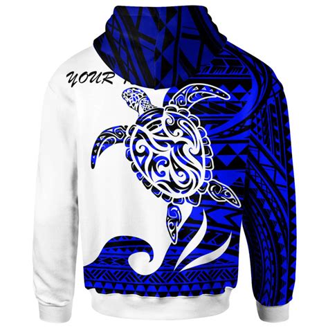 Tuvalu Custom Personalised Hoodie Mega Turtle