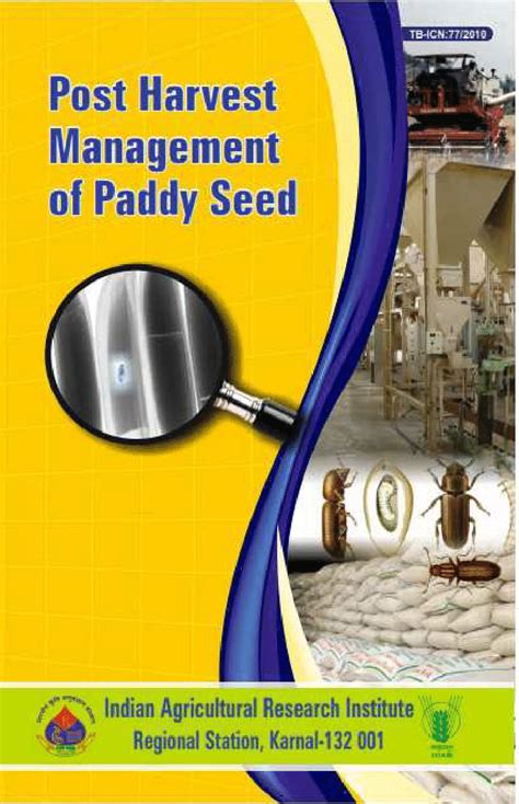 PDF POST HARVEST MANAGEMENT OF PADDY SEED