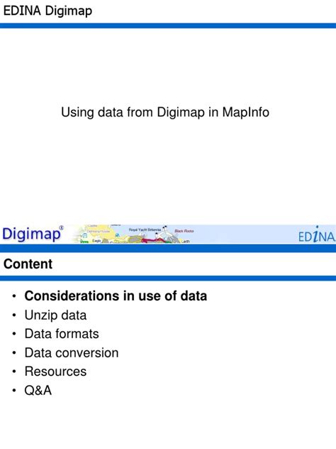 Using Data In Mapinfo Pdf File Format Zip File Format