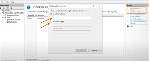 iis ip address and domain restrictions techijack