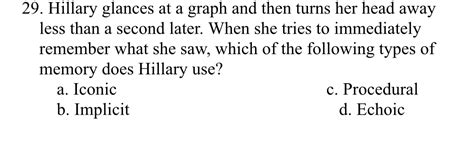 Solved Hillary Glances At A Graph And Then Turns Her Head