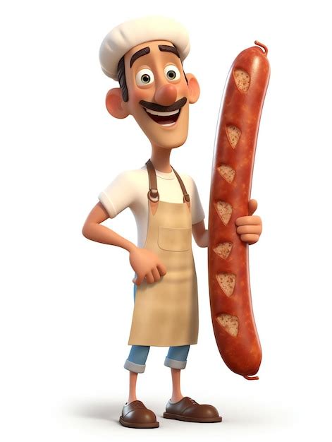 Premium Photo 3d Pixar Character Potraits Cheff