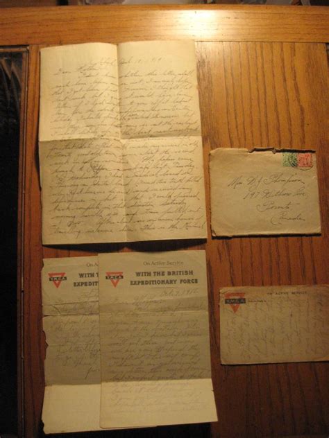 3 Ww1 Letters Written By Canadian Soldier Bob Thompson 44th Bn Cefwia