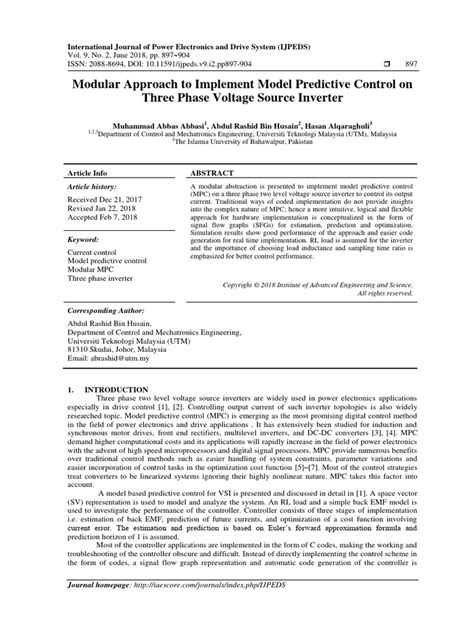 Modularapproachtoimplementmodelpredictive Control Pdf
