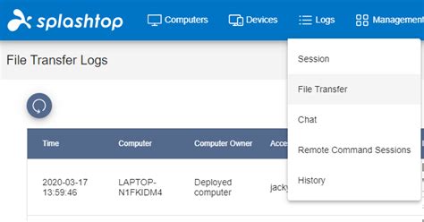 File Transfer Splashtop On Prem Support