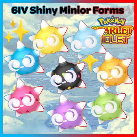 Pokemon Scarlet And Violet Pokemon All Minior Form Shiny Br Gen 9 6iv