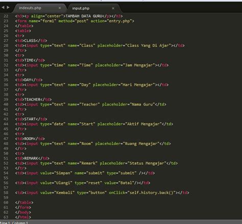CODING SUBLIME TEXT INPUT DATA Tehnik Informatika