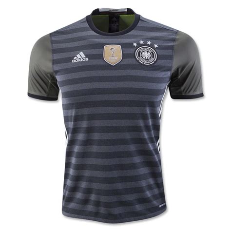 Germany 2016 Away Blackandgrey Soccer Jersey Shirt Germany Soccer