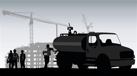 Constructiontruck 유조 트럭에 대한 스톡 벡터 아트 및 기타 이미지 유조 트럭 건설 산업 건설 현장