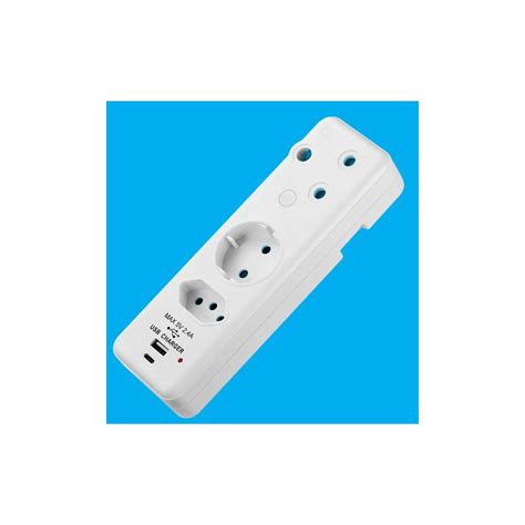 Switched 3 Pin Adaptor 1x16a 1x10a 1x5a Euro 5v 2 4a Type C Type A