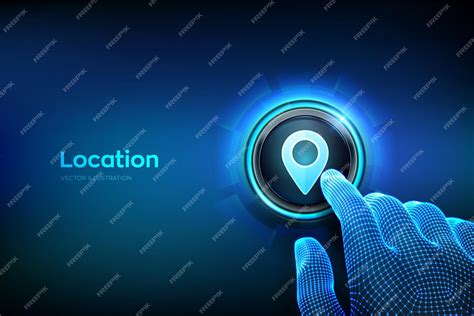Premium Vector Location Pointer Of Map Closeup Finger About To Press