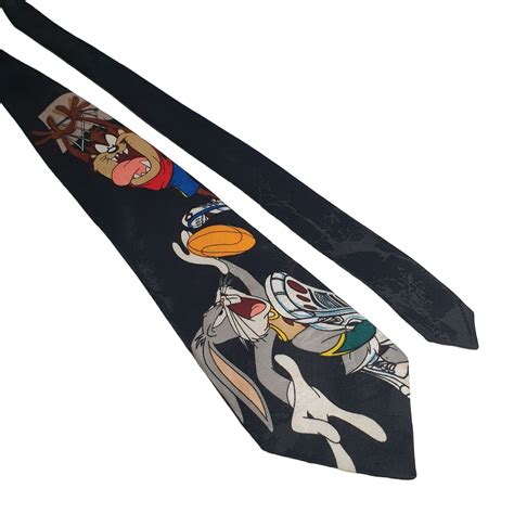 Looney Tunes Mens 1995 Bugs Bunny Basketball Tie Poly Gem