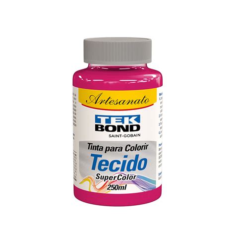 Tinta Para Tecido Pink 250 Ml Tubo Tekbond